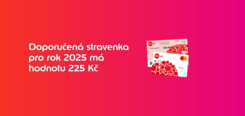 Stravenka roku 2025 má hodnotu 225 Kč